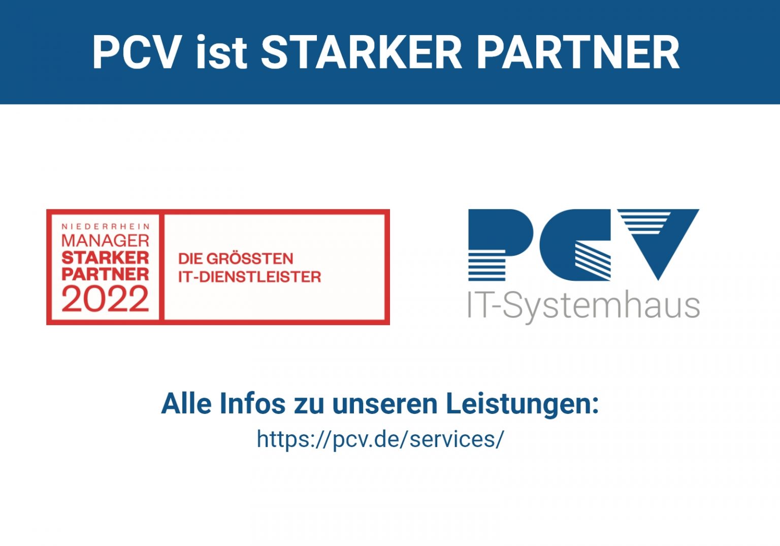 PCV ist STARKER PARTNER – PCV Systemhaus GmbH & Co. KG